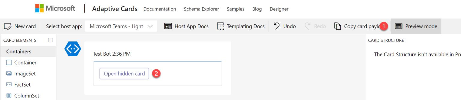 Showing and hiding content in Adaptive Cards • Tomasz Poszytek ...